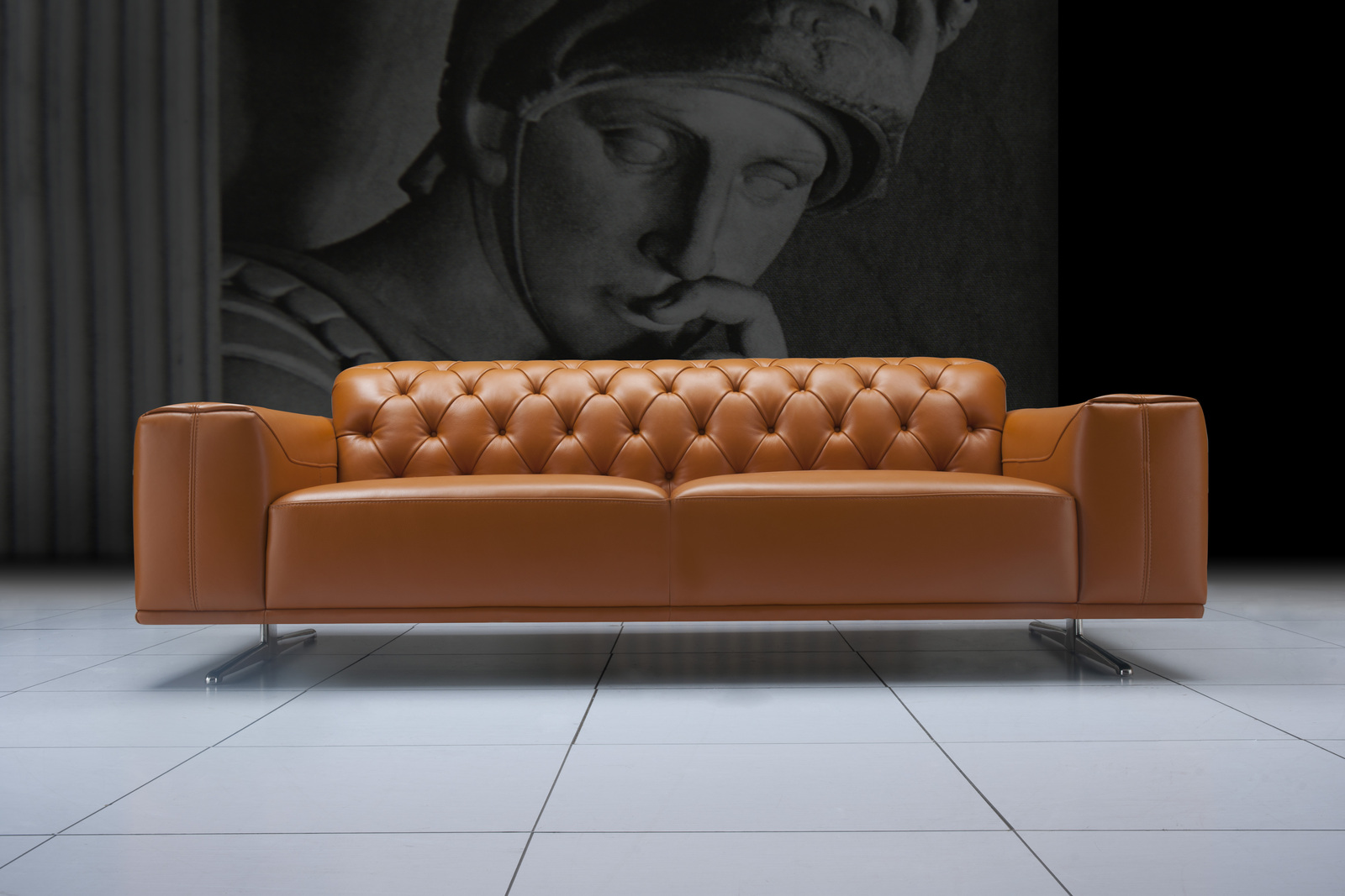 Bruno Modern Leather Sofa Lounge Furniture Brisbane