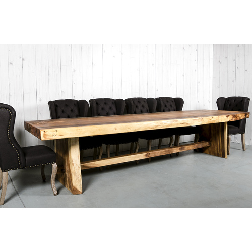 Plank Wood Log Dining Table Brisbane